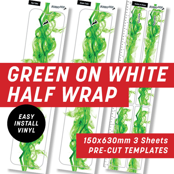 Green on White Flame Half Wrap Kit – KYSO Wraps