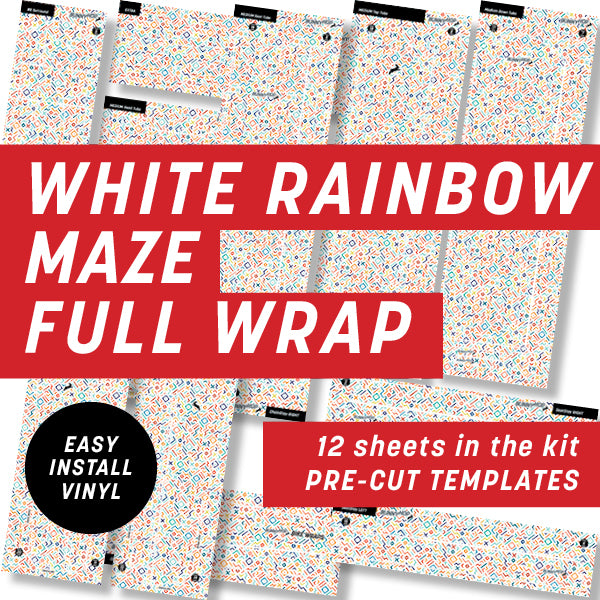 White Rainbow Geometric Full Wrap Kit – KYSO Wraps
